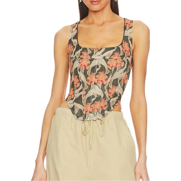 Miaou | Tops | Miaou Campbell Top In Art Nouveau Floral | Poshmark